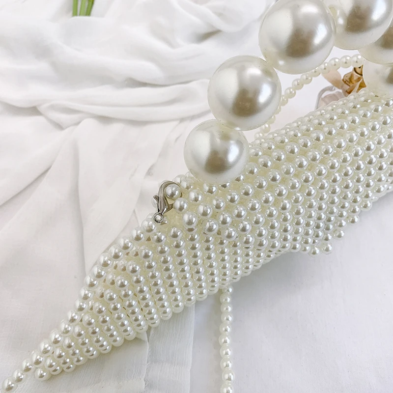 2025 Trapezoid Pearl Chain Beaded Bag - Luxury Evening Clutch