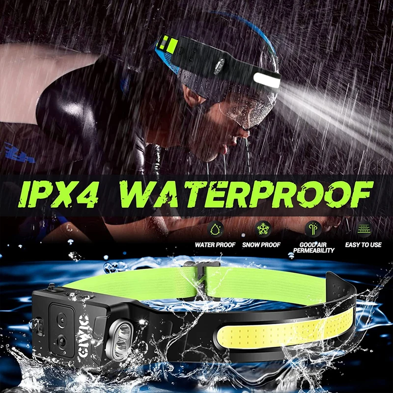 Wide Beam & Spotlight Rechargeable 6 Led Modes Reflective Adjustment ...