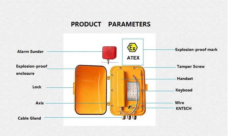 ATEX Telephone - Interphone Industriel Porte Anti Explosion