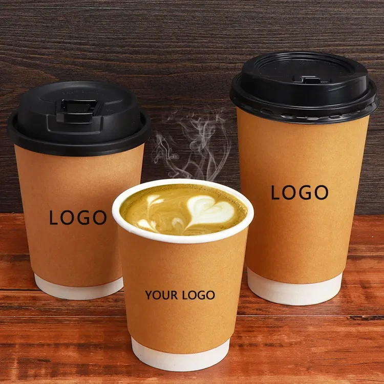 Water Coating PLA Coating PFAS Free Paper Coffee Tea Single Wall Double ...