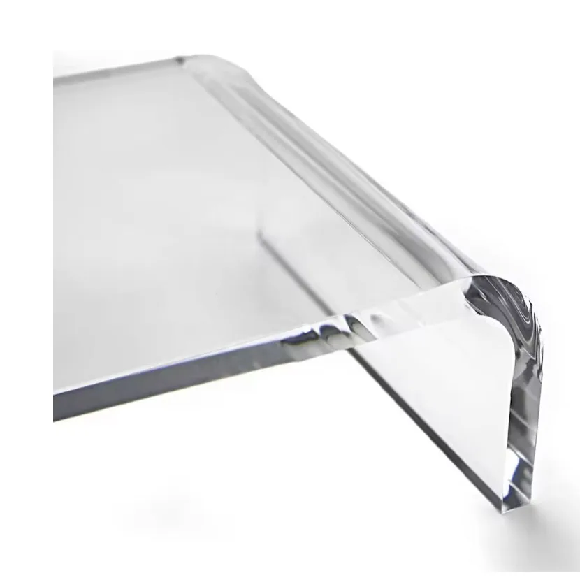 Thick Clear Curved Acrylic Monitor Stand Riser For Home Office Pc Media ...