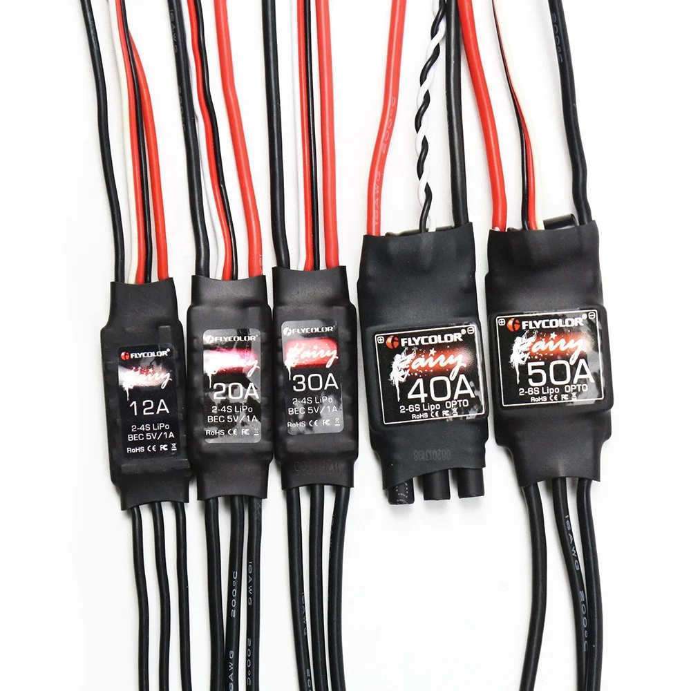 Flycolor Fairy 12a 20a 30a 2-4s Esc 5v/1a Bec Oneshot125 For Rc Racing ...