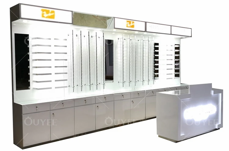 Optical Shop Interior Design - Wall Mounted Eyewear Display