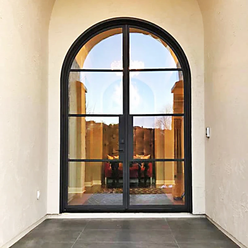 Circular Arc Arch Entrance Door With Kick Plate,Imported Steel Profile ...