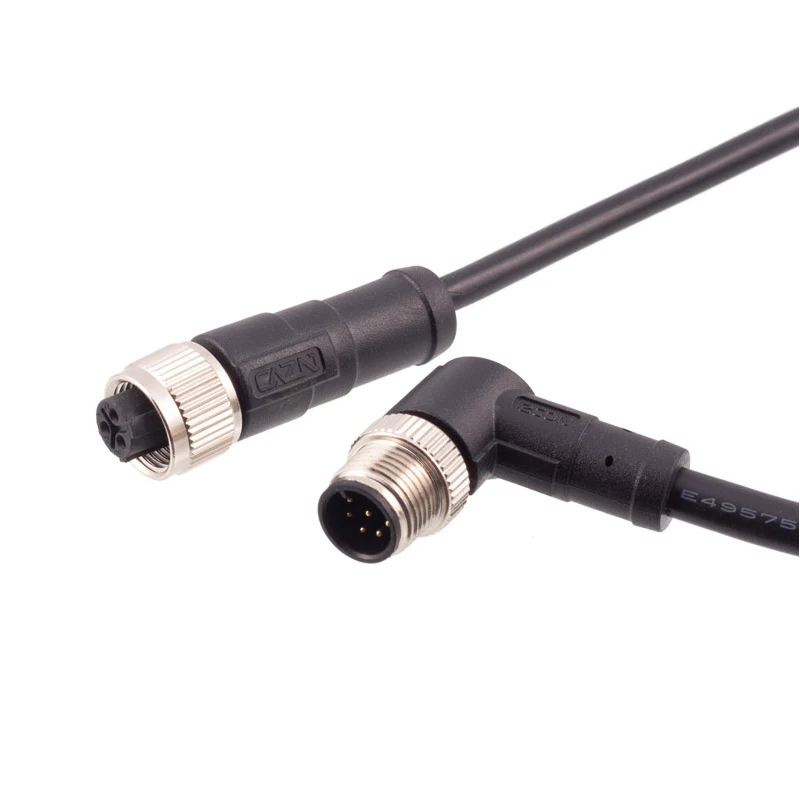M12 screw connection male female sensor connector 4 5 6pin 8 12 17core ...