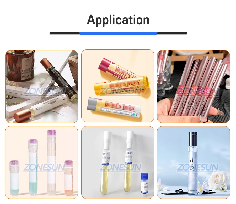 ZONESUN ZS-TB800 Desktop Automatic Horizontal Perfume Oil Vials Roll-on Bottles Lip Gloss ...