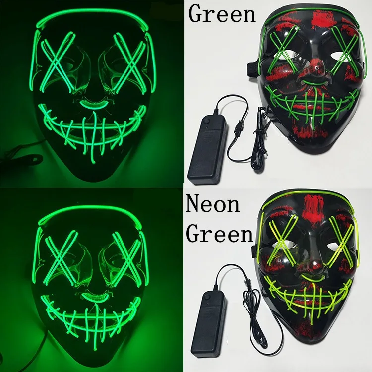 Ourwarm Custom Horror Clown Costume Prop Led Neon Purge Plastic Scary ...