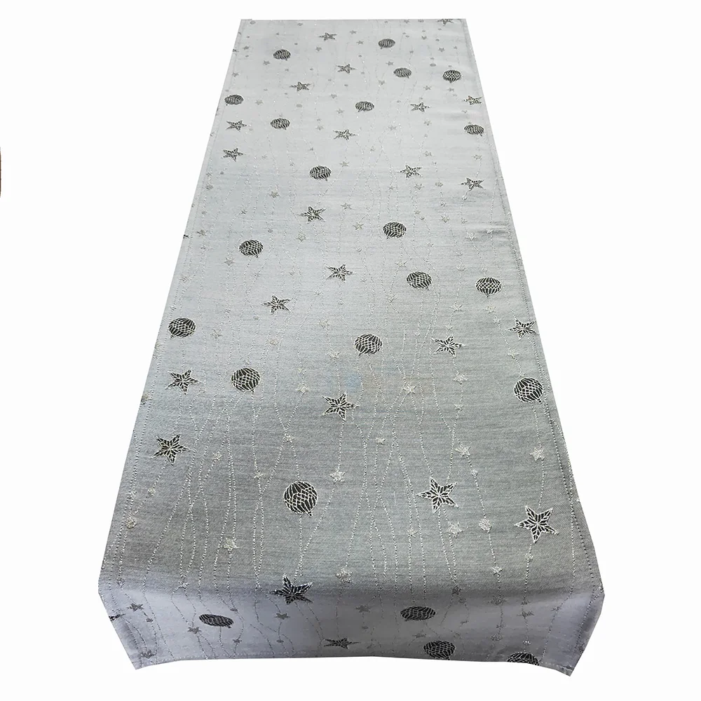 Luxury Grey Color Table Runner for Seasonal Decorations with Glitter ...