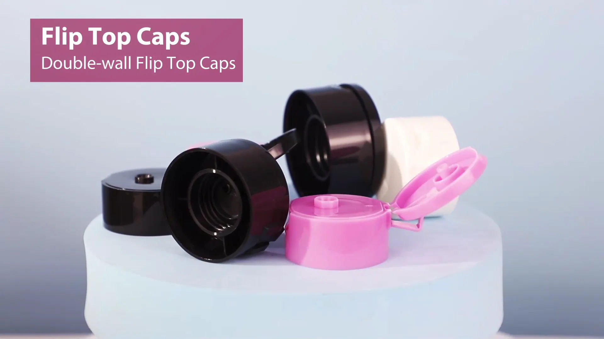 Custom Double Wall Flip Top Caps 24/410 Plastic Screw Caps Plastic Lid ...