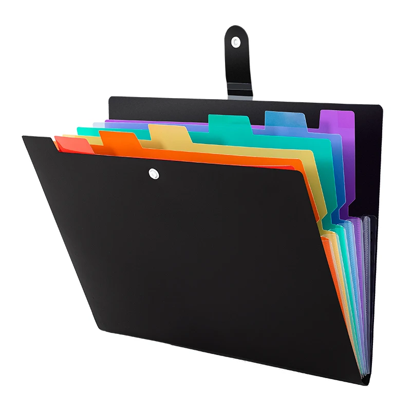 Fashionable 6 Pocket Pp Plastic Rainbow Expanding File Folder With ...