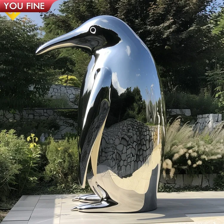 Customized Metal Craft Stainless Steel Penguin Sculpture Statue - Buy ...