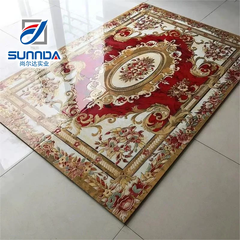 Luxury Modern Plate Silver Golden Porcelain Polished Carpet Tile Floor ...