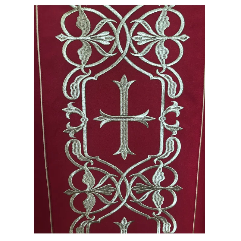 Red Chasuble Catholic Church Father Priest Chasuble With Under Stole