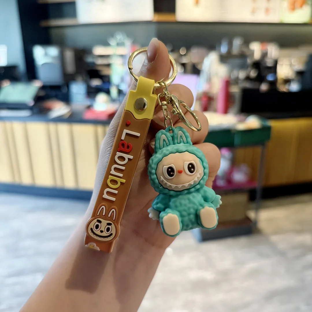 Newest Cute Labubu Doll Key Chain Cartoon Anime Figure Key Tag Bags ...