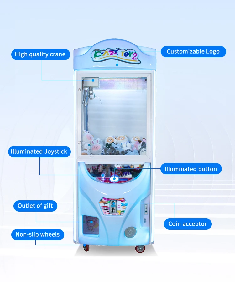 Cheap Doll Crane Claw Machine for Arcade Game Centers - Coin Operated ...