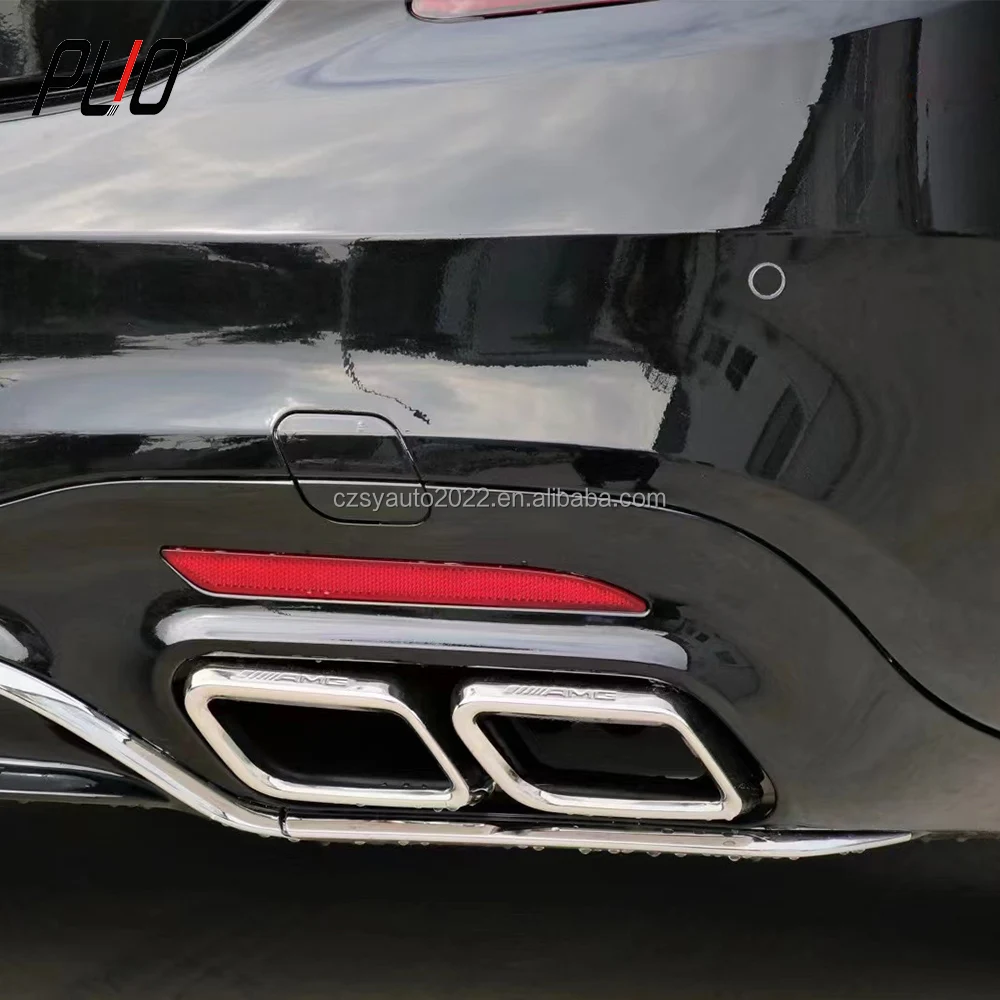 Body Kit Include Front Bumper Assembly Rear Lip Exhaust For Mercedes Benz E-class Old To New ...