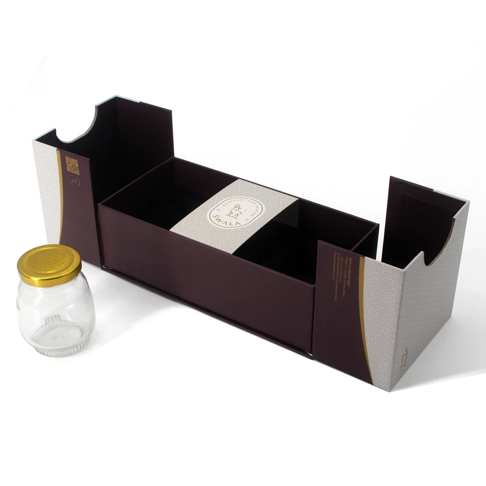Custom Cardboard Honey Gift Box & Eco-Friendly Glass Jar Packaging ...