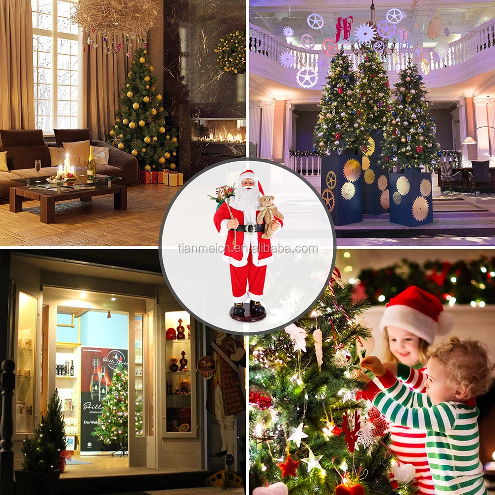 150cm Life Size Animated Navidad Rock Singing And Dancing Santa Claus ...