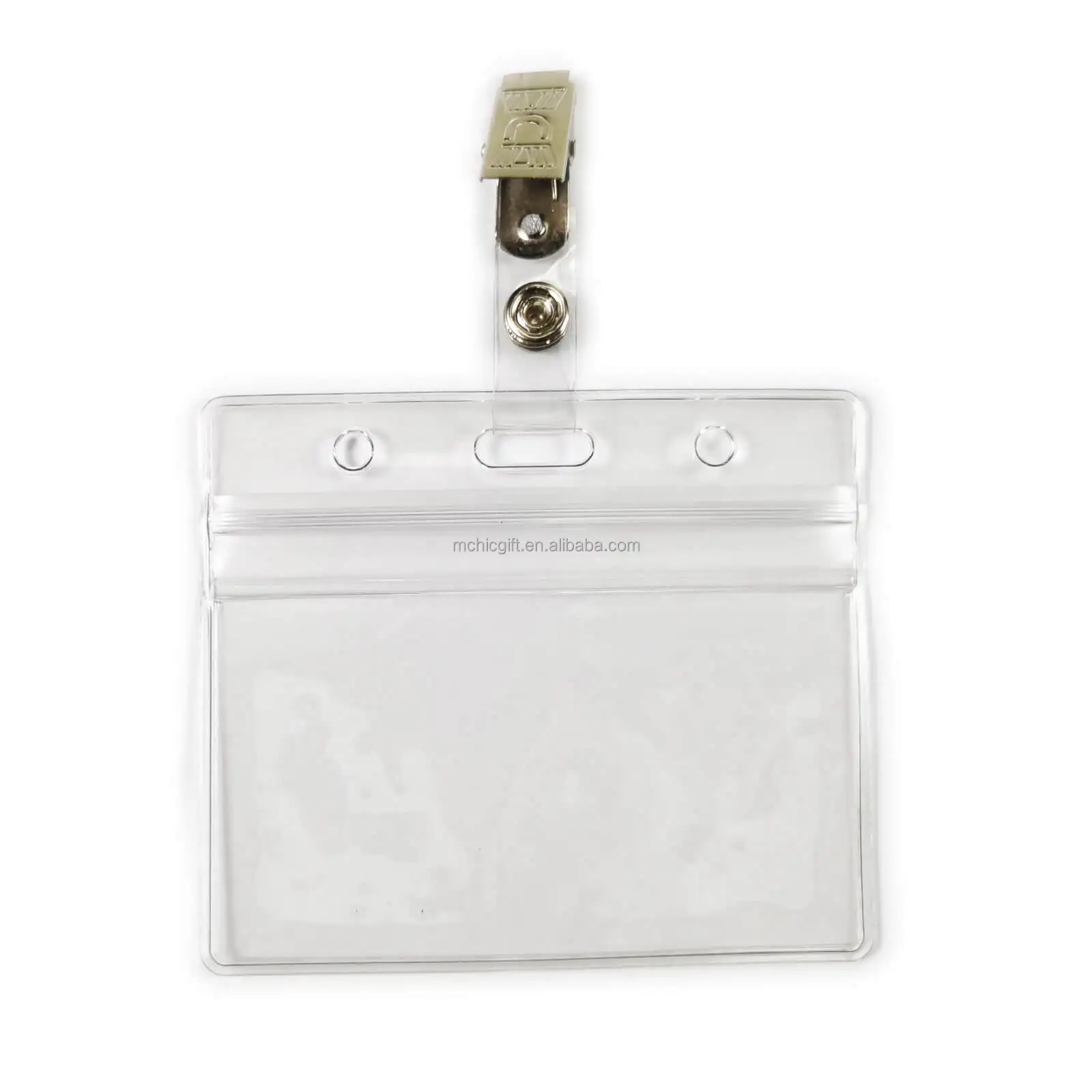 Soft PVC Plastic Vertical ID Card Name Tag Badge Holder with Waterproof ...