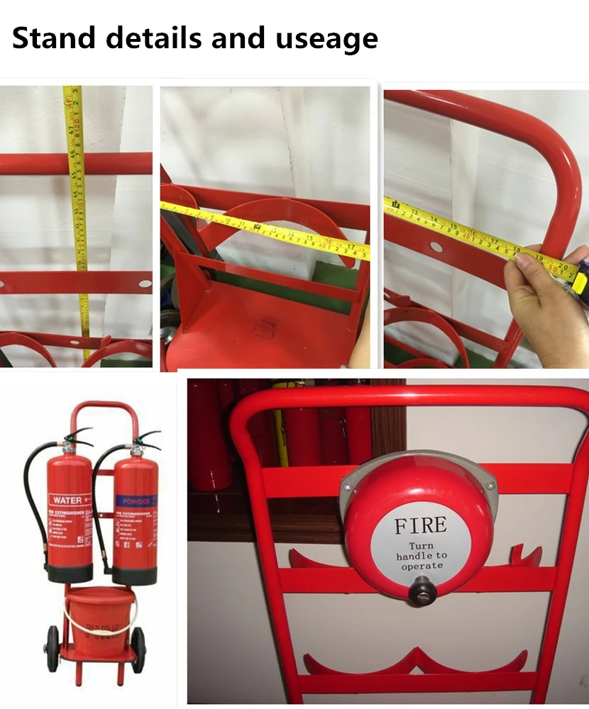 Triple Fire Extinguisher Trolley Red Stands for Hanging Extintor Hand ...