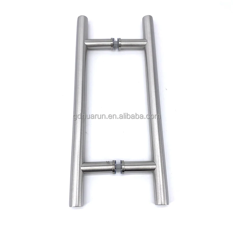 H Shape Shower Room Door Handle Round Brushed Knob Glass Sliding Door ...