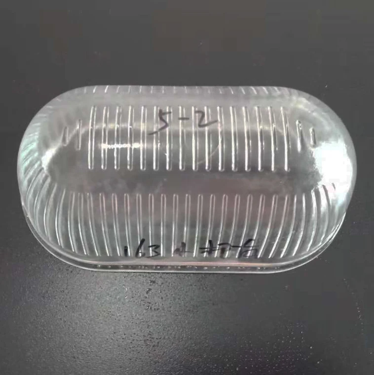 Frosted Stripped Inner Exploision Proof Oval Glass Waterproof Outdoor ...