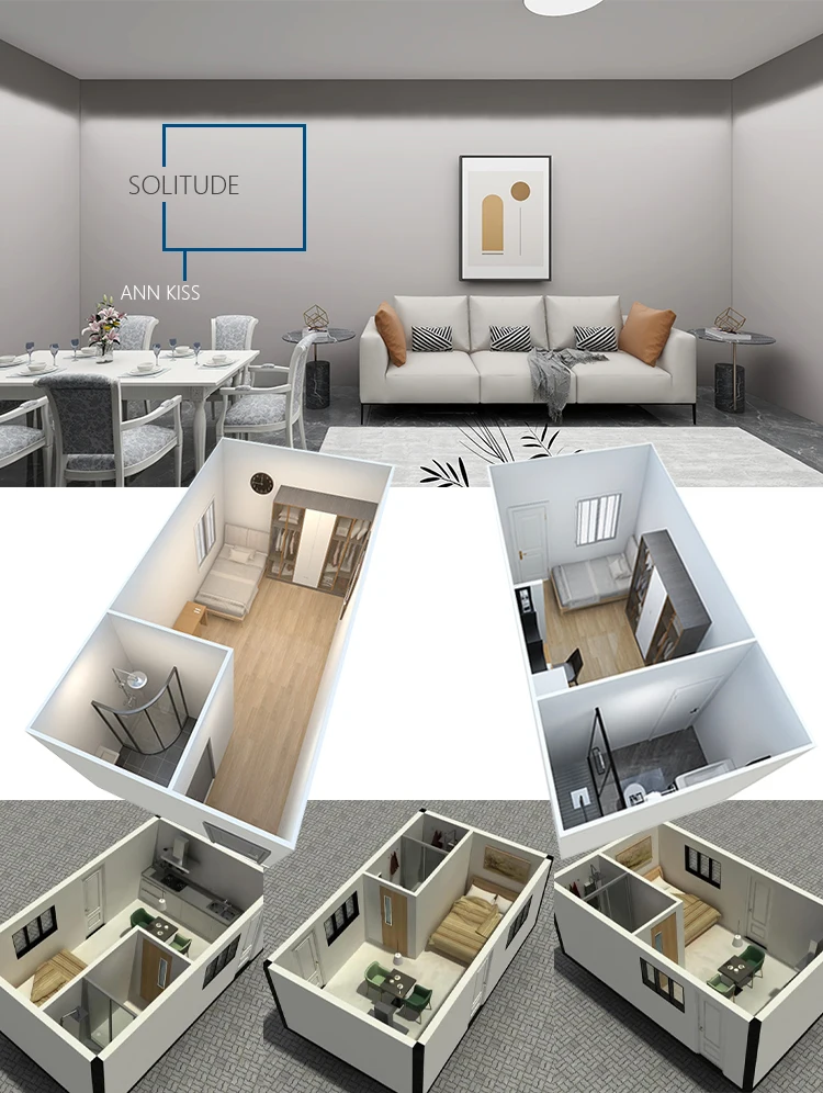 Custom Colors 20ft 40ft Two Floors Prefab Modular House