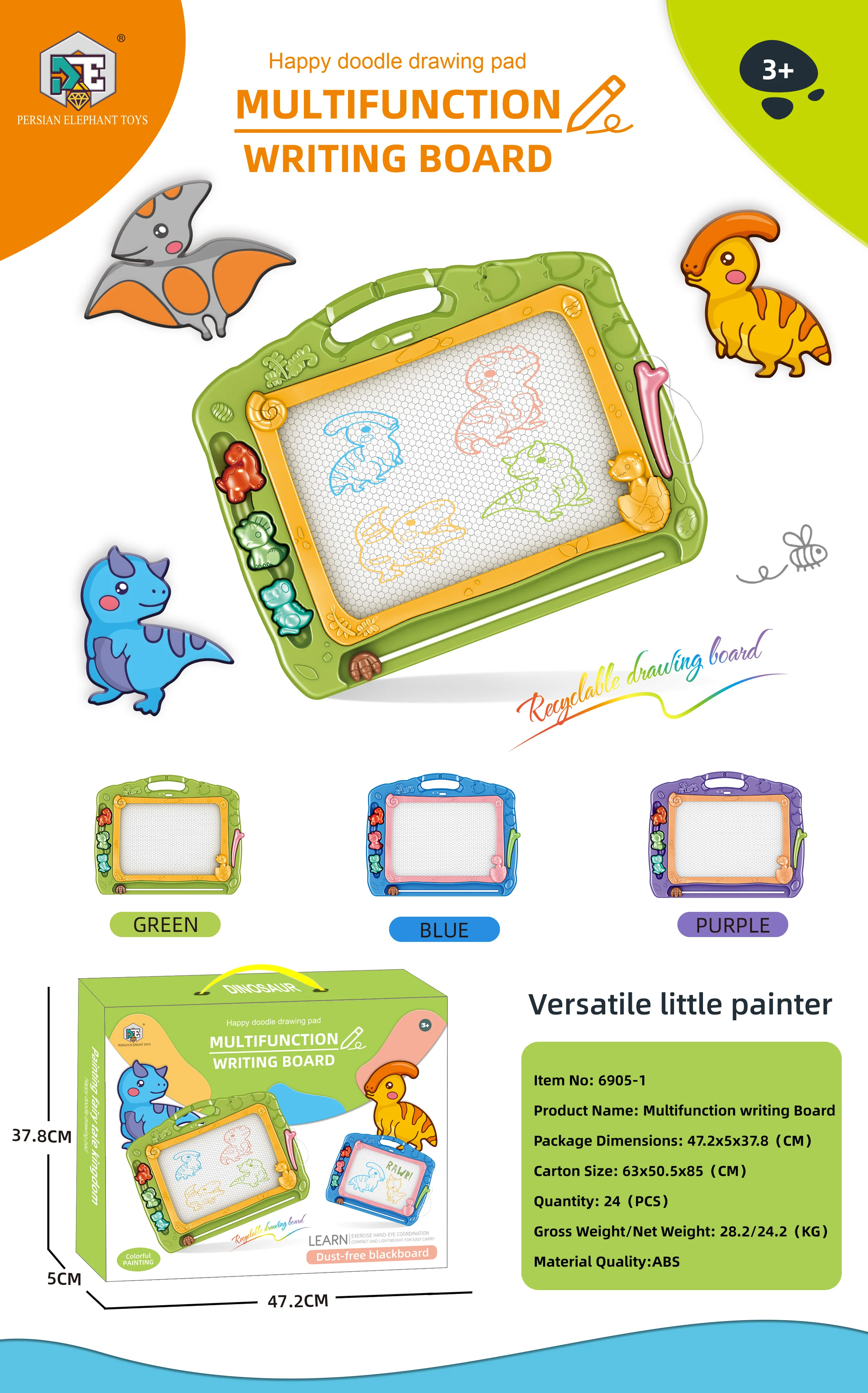 Multi-function Magneto Drawing Tablet Desk Toys Painting Supplies Games ...