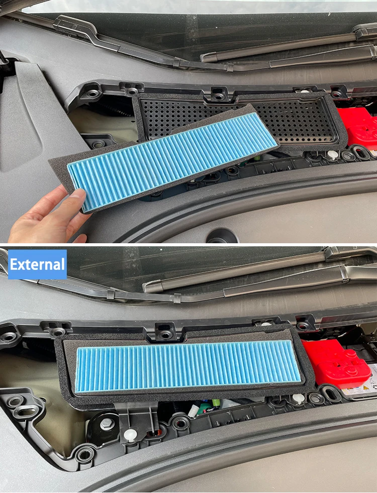 Car Air Inlet For 2021 Tesla Model 3 Filter Cotton External Filter ...