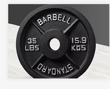 Customizable 45lb Barbells Weight Plate Set Standard Iron Cast Barbell ...