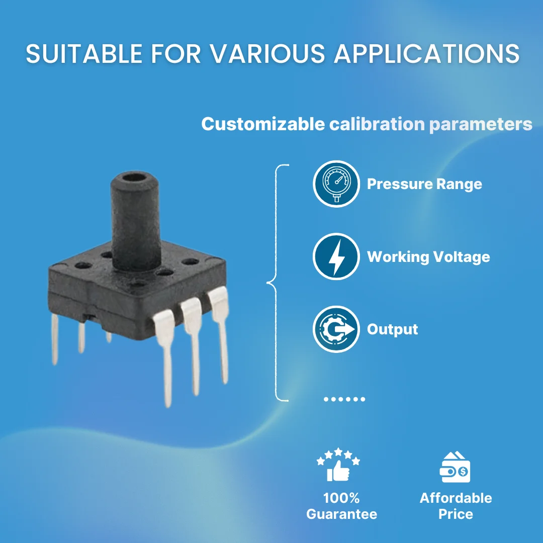 Vacuum Amplified Analog Pressure Sensor -100kPa~1000kPa XGZP6857A Low ...
