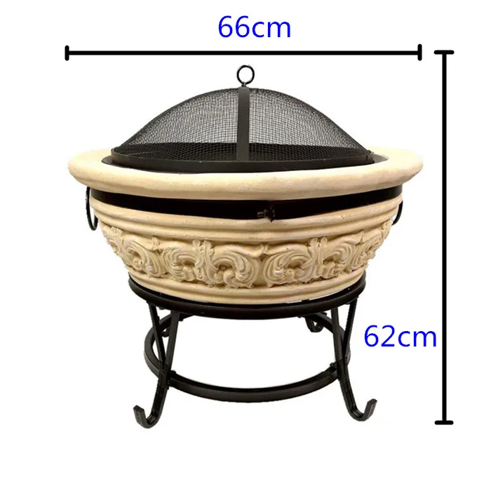 Superior Quality Magnesia Wood Burning Bonfire Brazier Concrete ...