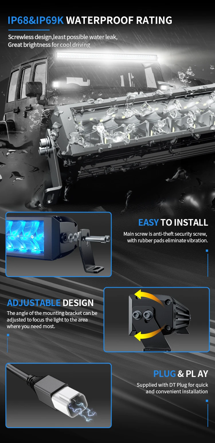 AURORA RGBW LED Light Bar 10/20/30/40/50 Inch 4x4 Offroad Truck Led ...