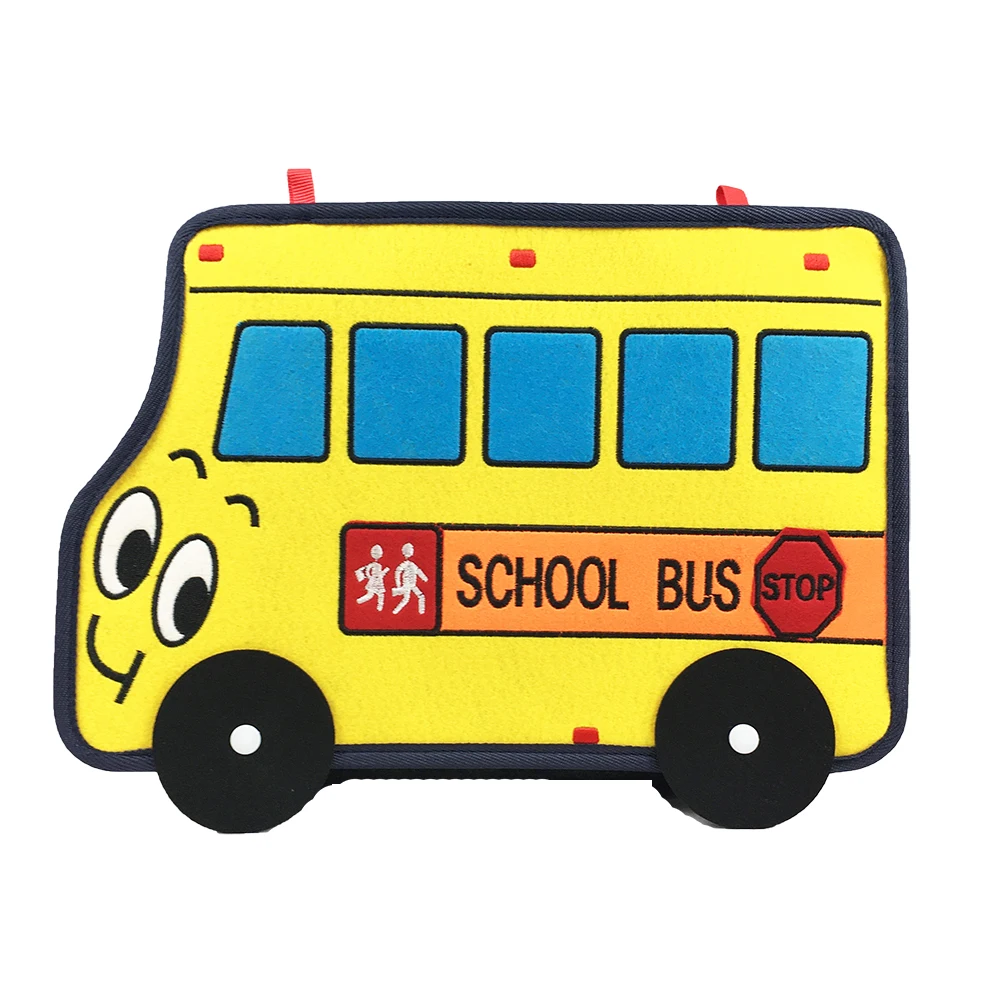 Montessori Toddler Activity - School Bus Style Busy Board