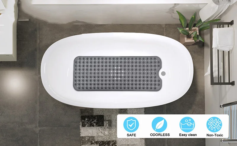Silicone Bath Mats - Non Slip, Machine Washable, Eco-friendly