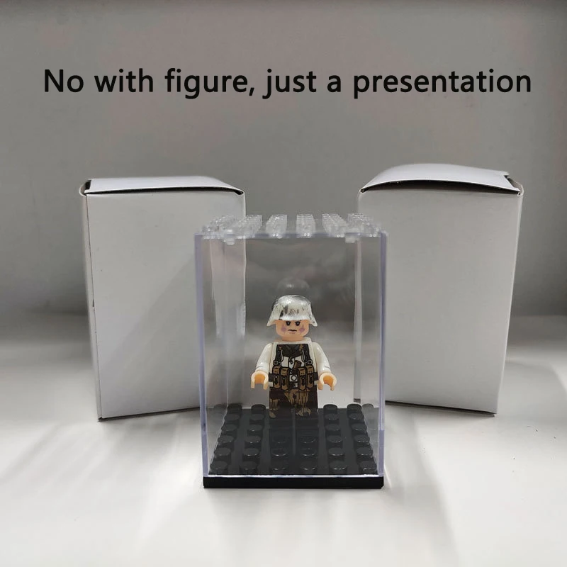 Transparent Display Stand Mini Blocks Figure Storage Case Box ...