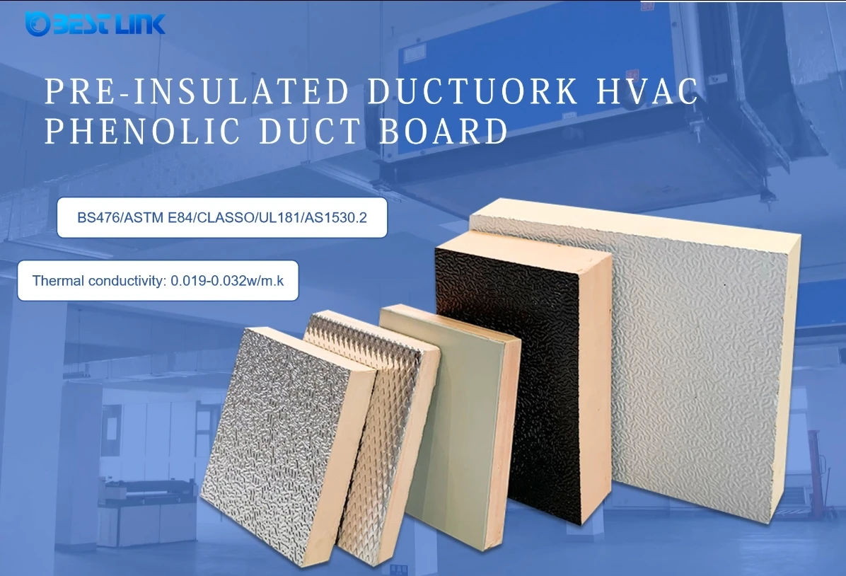 Pre-insulated Ductuork Hvacphenolic Duct Board - Buy Aluminum Phenolic Foam Insulation Board ...