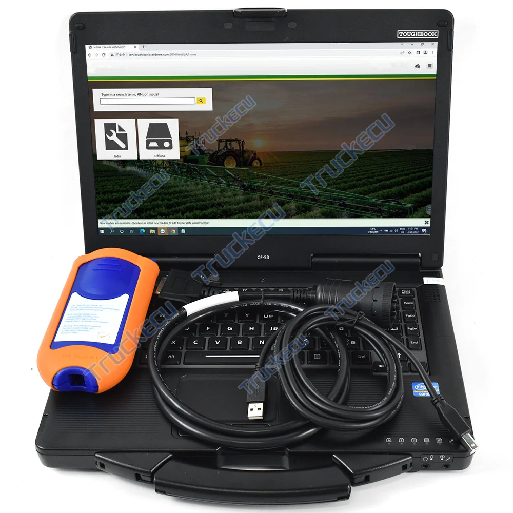 CF53 Laptop for EDL V2 Diagnostic Tool Electronic Data Link Service Interface Truck Diagnostic ...
