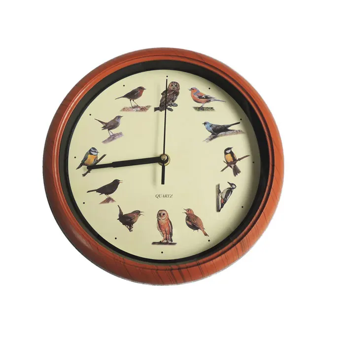 10in Original Singing Bird Digital Wall Clock Desktop Clock