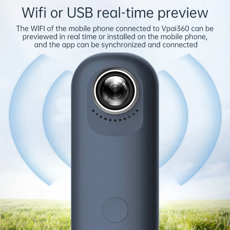 Wireless Outdoor 360 Panoramic Sports Camera with Wi-Fi Support ODM