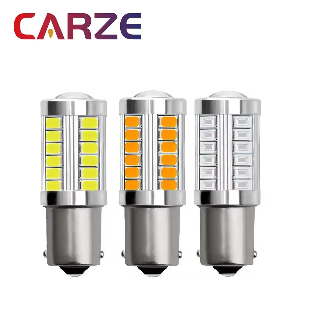 Ba15s 1156 LED Signal Light for Cars 12V 5730 33SMD Red White Yellow ...