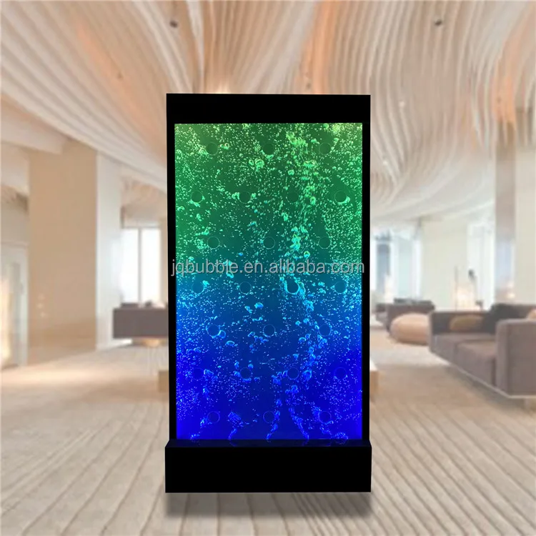 Custom Led Water Wall Bubble Partition Interior Used For Decoration Bar ...