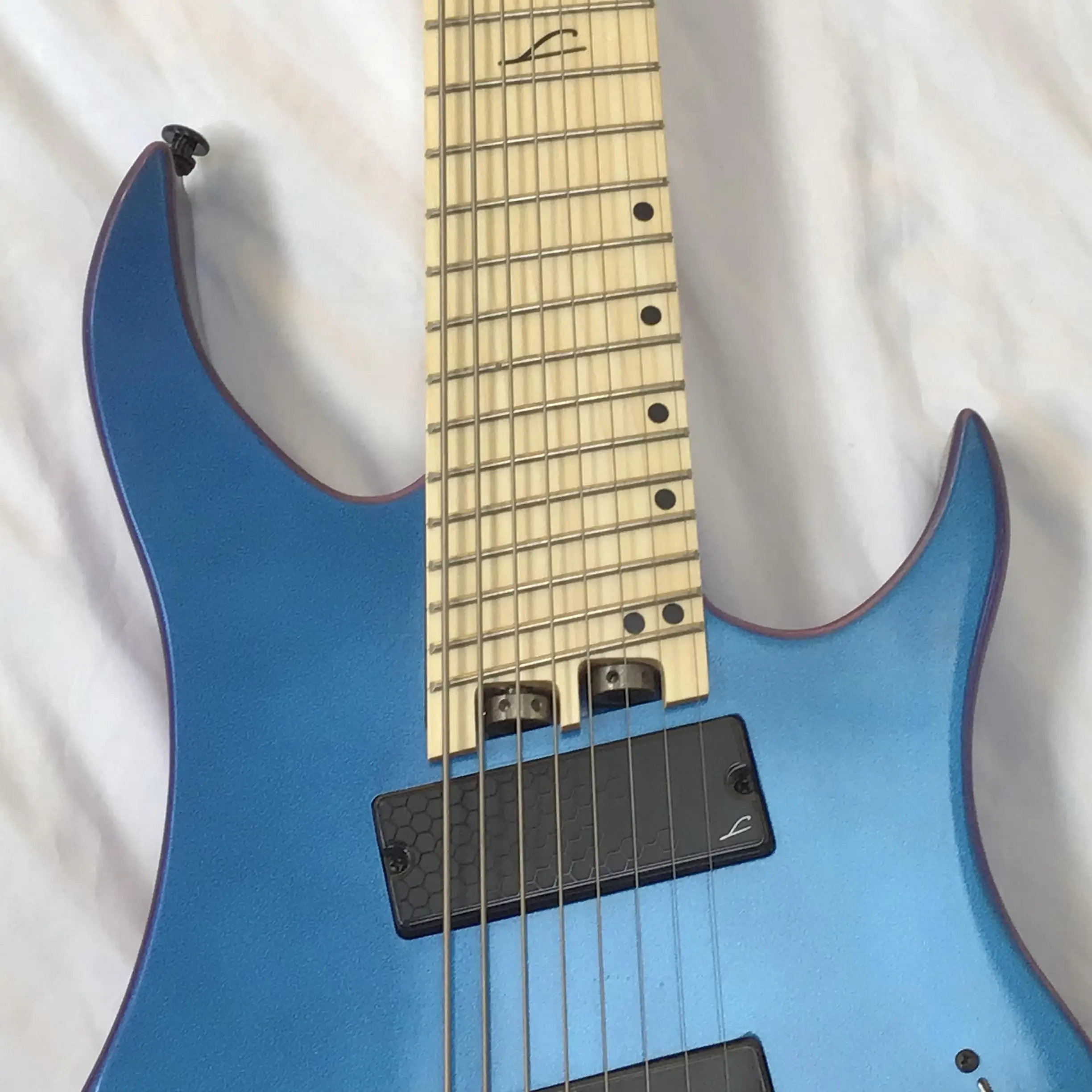 Blue Headless 8 Strings Electric Guitar Import Hardwared Solid Wood ...