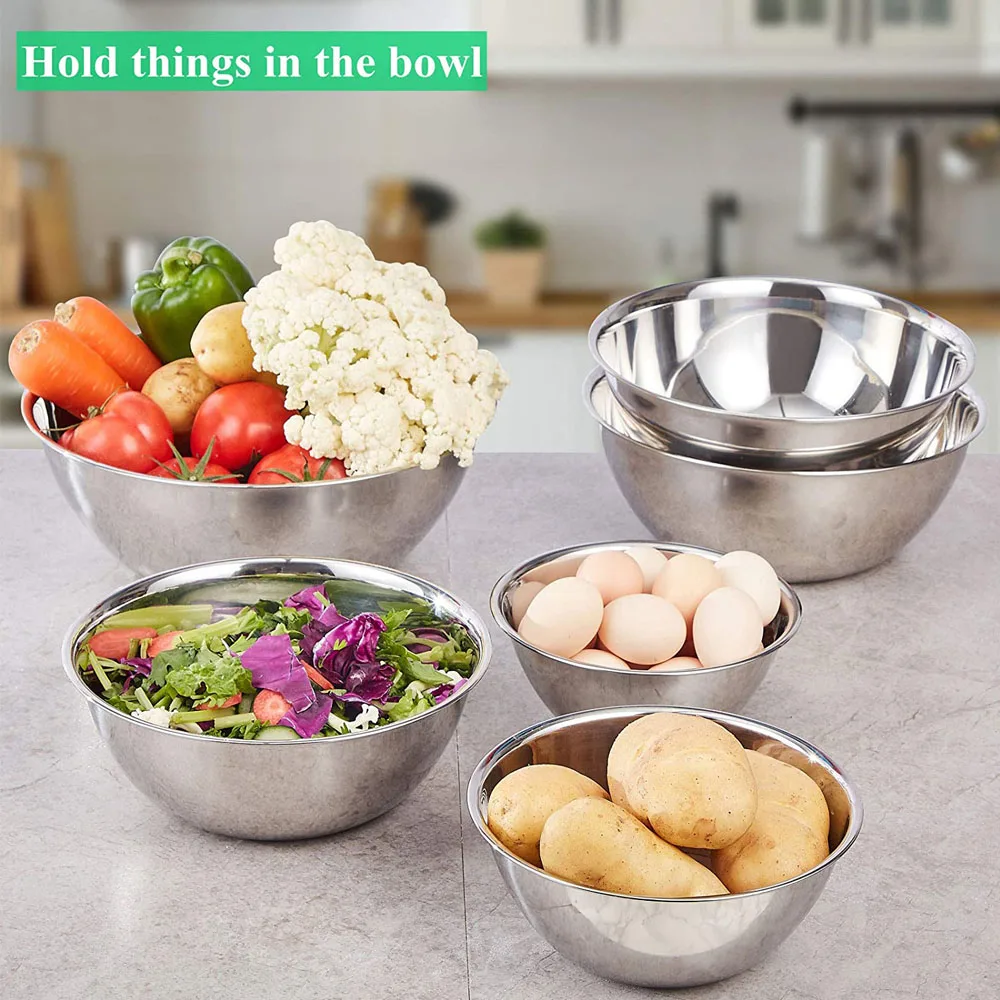 Larkbox Stainless Steel Mixing Bowl Set - Durable & Versatile