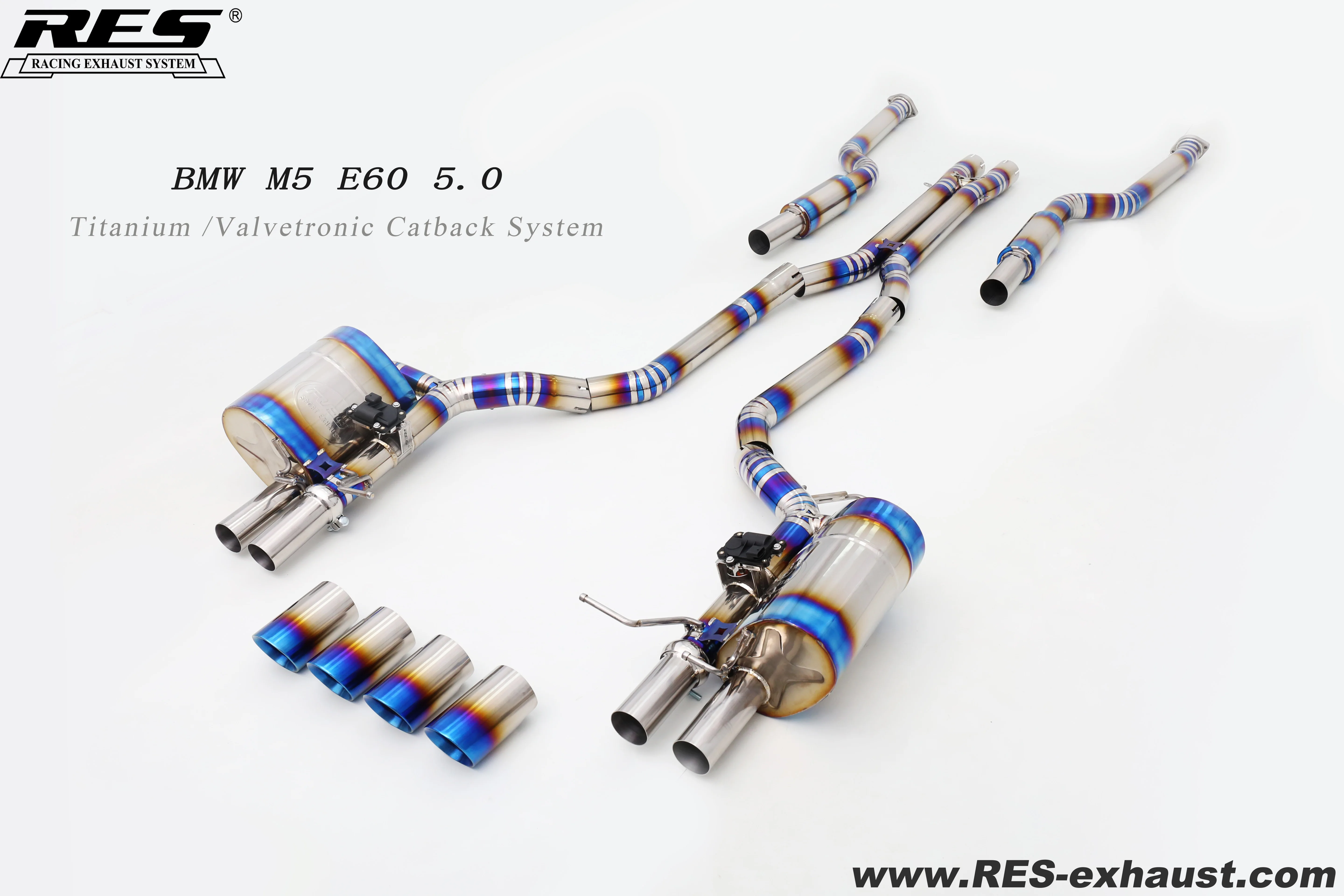 Titanium Valvetronic Catback Exhaust System For Bmw M5 E60 5.0l ...