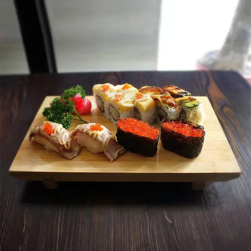 Japanese Bamboo Sushi Plates - Eco-Friendly & Stylish