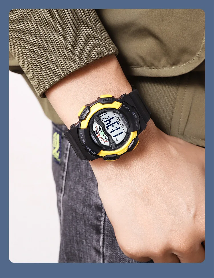 Skmei 2153 Bright Color Digital Watch - Kids' Waterproof Sport Watch