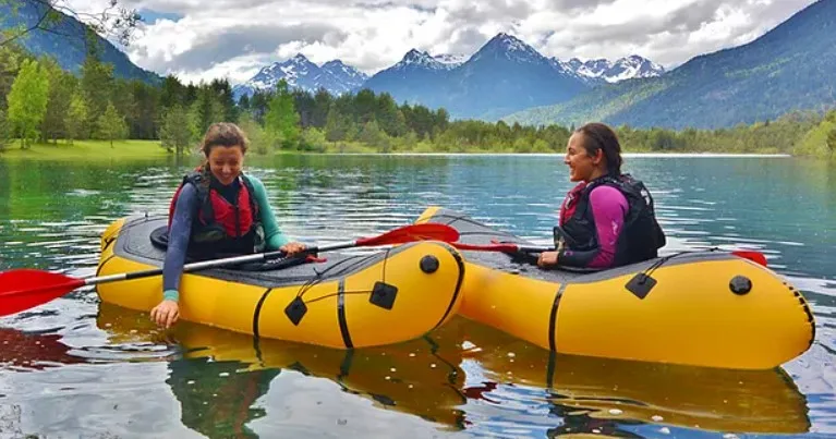 Yellow Lightest Adventure Inflatable Backpack Raft Packraft Boat with ...