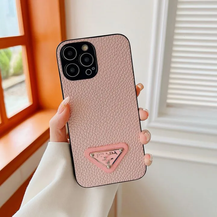 Fashion Brand Pradaing Pu Leather Phone Case Mobile Shockproof Protect ...