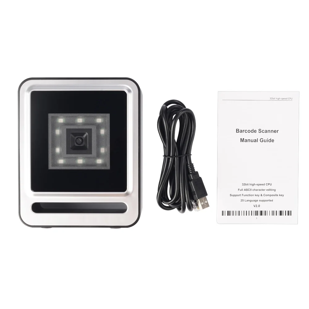 Qr Code Scanner 2024 New Design Desktop Barcode Scanner China ...
